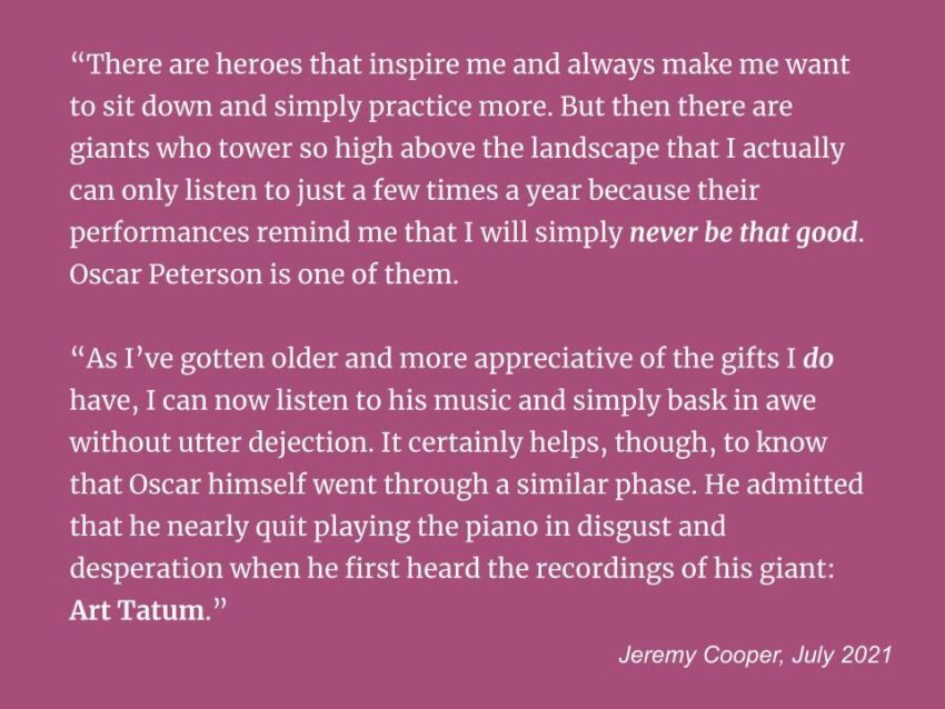 Jeremy Cooper on Comparing Yourself to the Greats – Rikomatic